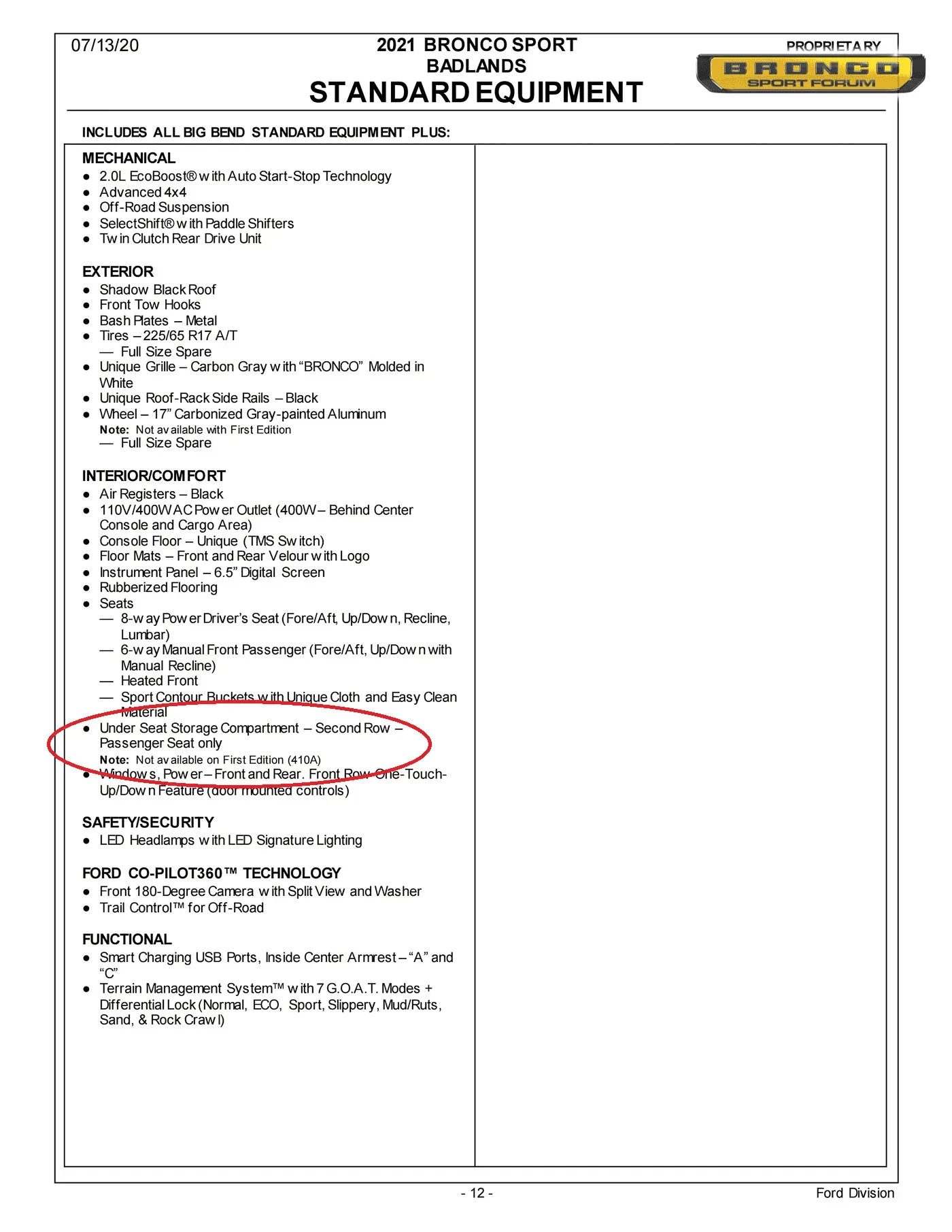 2021 Bronco Sport eSourceBook - 85 Pages of Specifications, Packaging ...