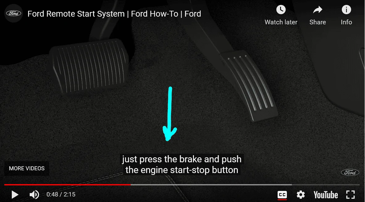 Starts with FOB but engine shuts off once any button inside is pushed ...