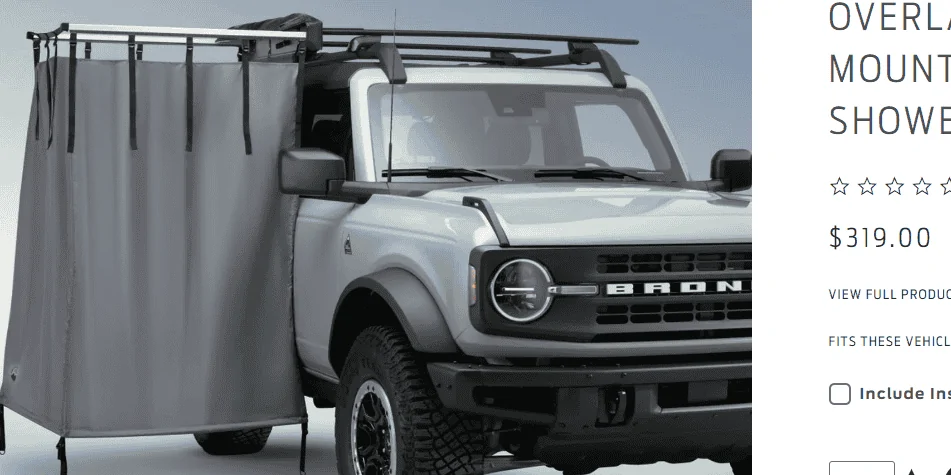 Changing room privacy screen from Ford accessory | 2021+ Ford Bronco ...