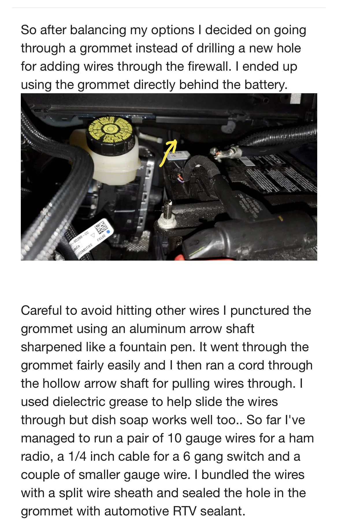 Running wire through firewall. | 2021+ Ford Bronco Sport Forum ...