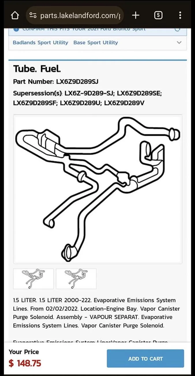 Purge Valve location? | 2021+ Ford Bronco Sport Forum ...
