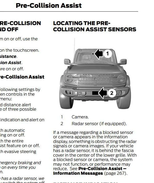 2021 Bronco Sport Pre-Collision not working ? | 2021+ Ford Bronco Sport Forum - Broncosportforum.com