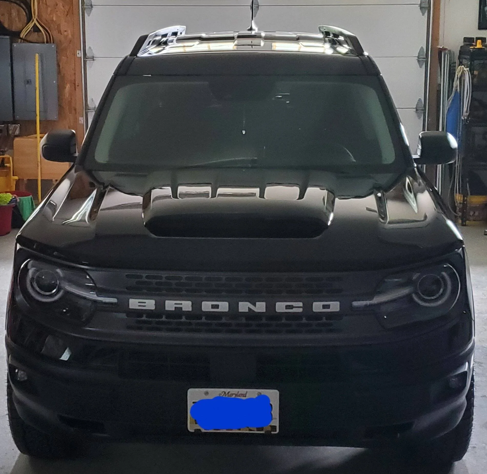 Ford Hood Scoop and Rear Spoiler installed | 2021+ Ford Bronco Sport ...