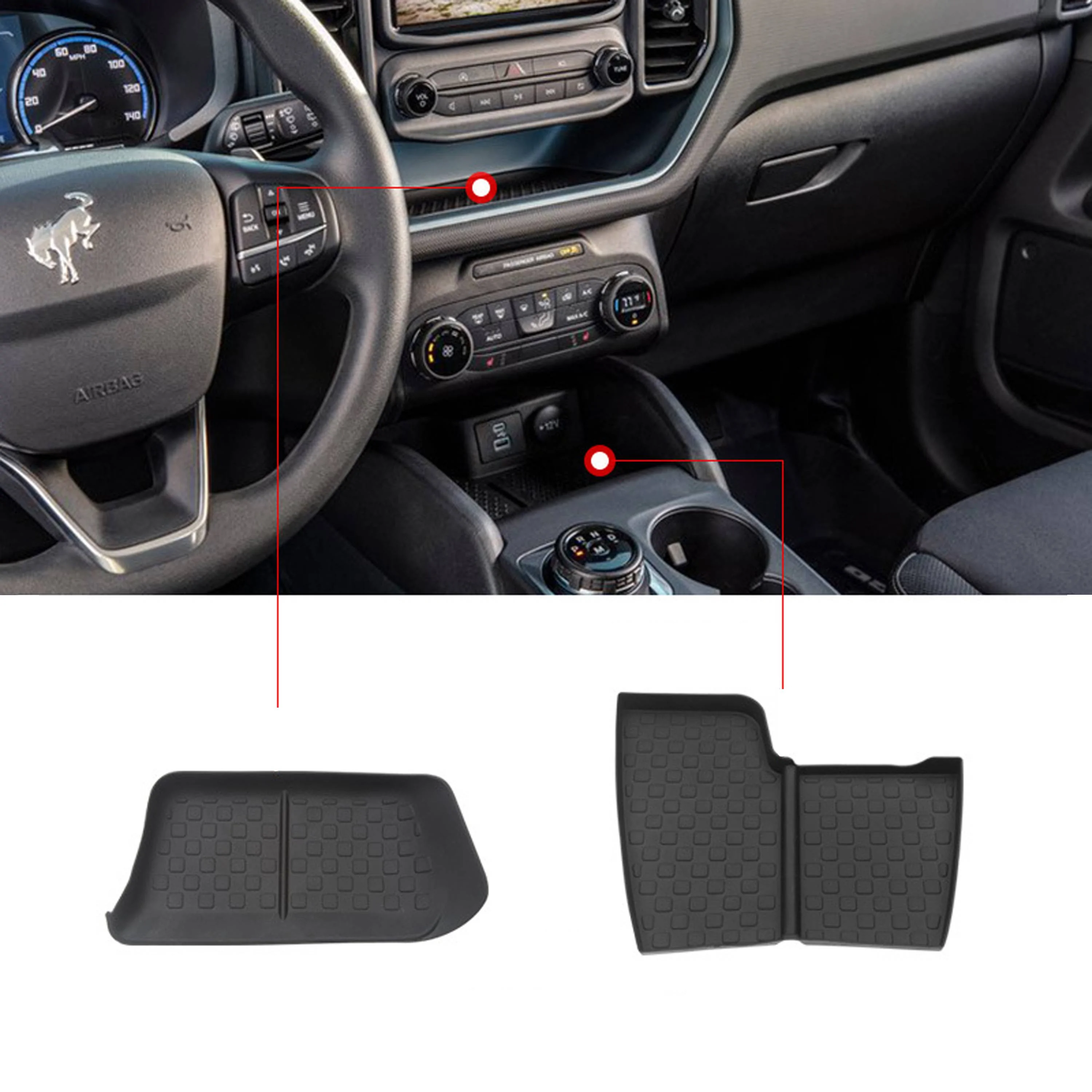 Bronco Sport Central storage non-slip mat | 2021+ Ford Bronco Sport ...