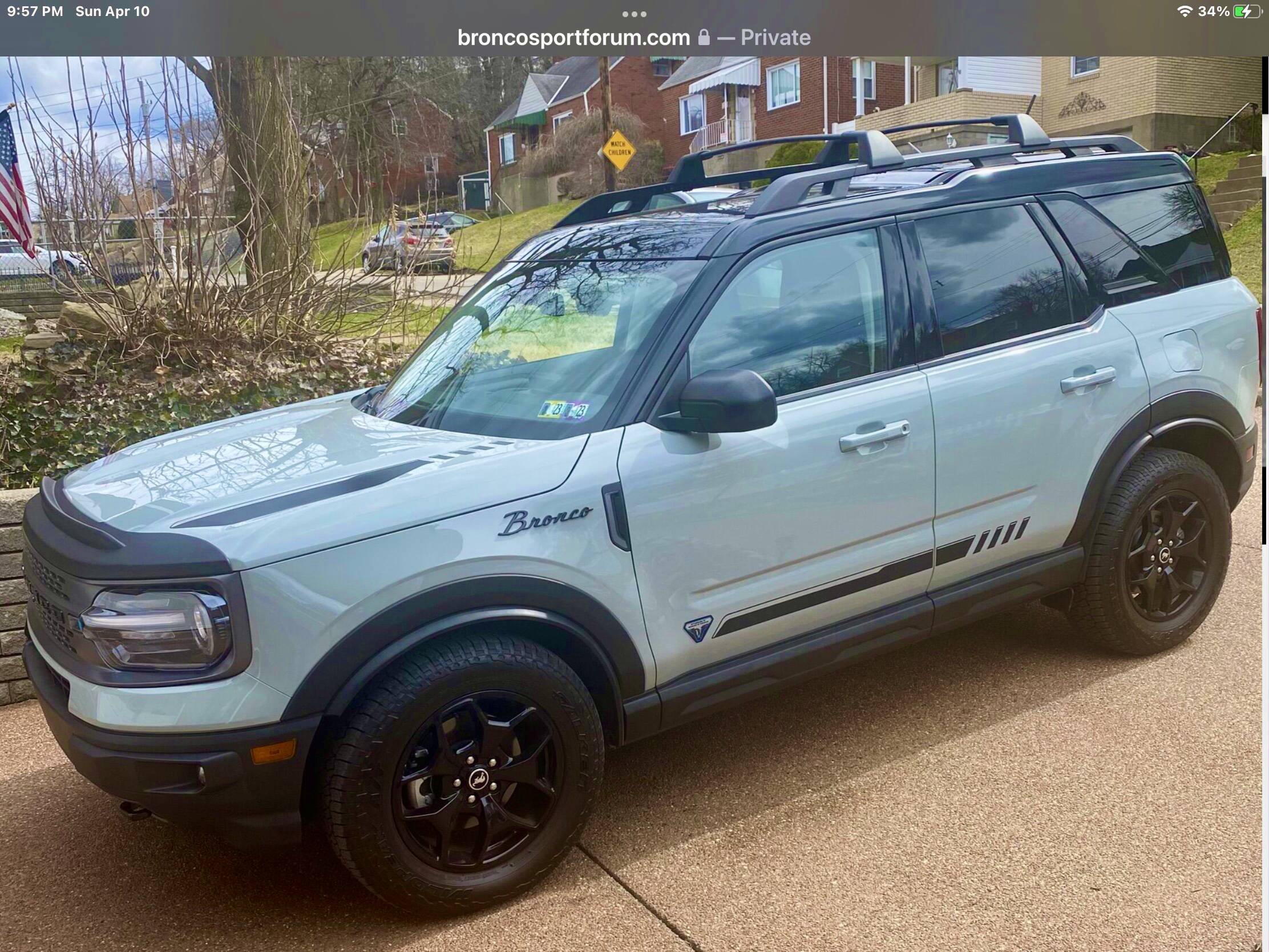 New Bronco Grille Lettering Decal Installed | 2021+ Ford Bronco Sport ...