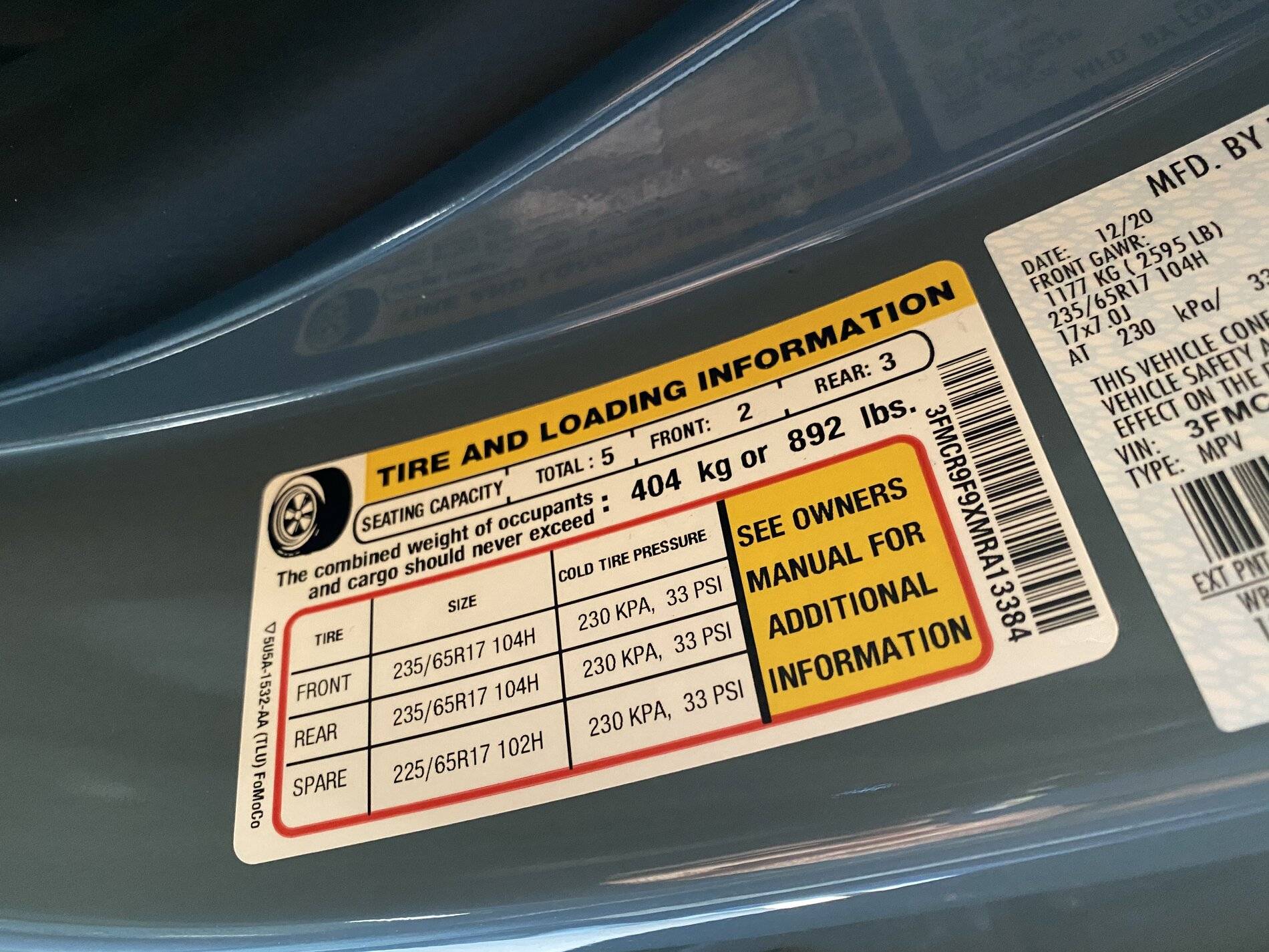 Can a Badland or First Edition owner post image of door sticker (for ...