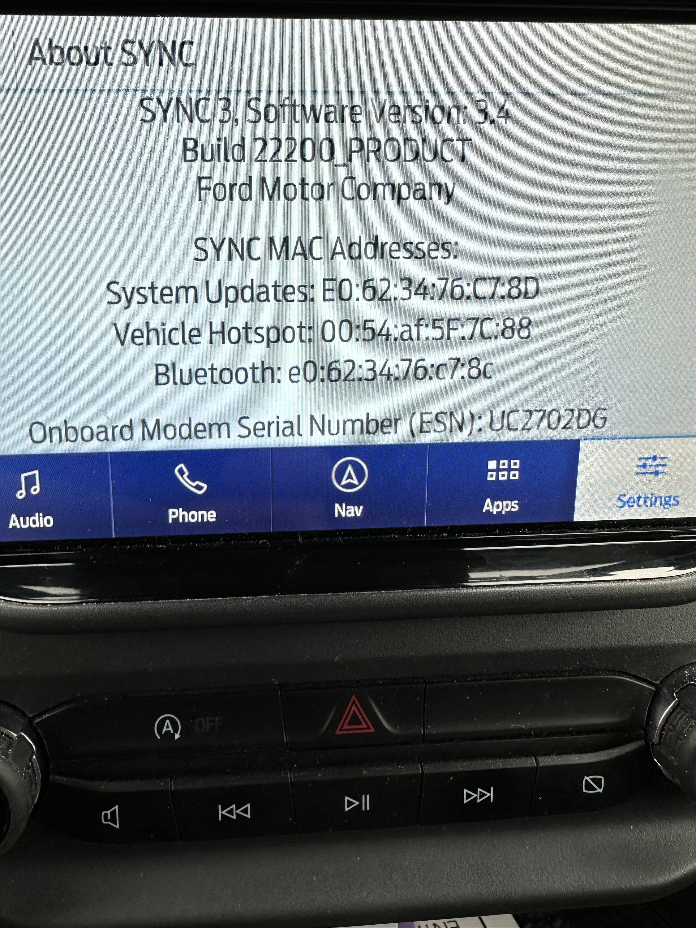 SYNC 3.4 Build 22200 Now Available | 2021+ Ford Bronco Sport Forum ...