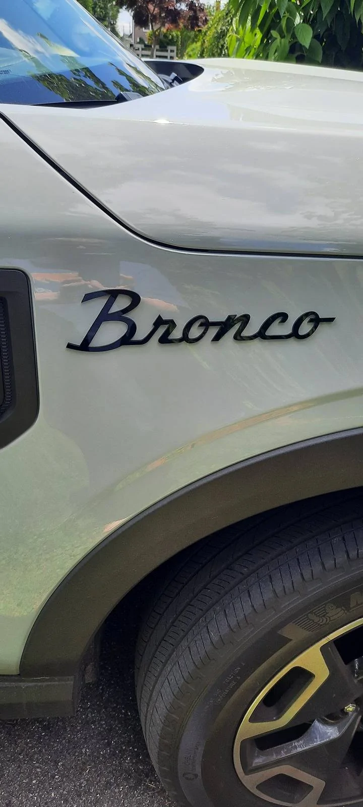 Bronco script emblem | 2021+ Ford Bronco Sport Forum - Broncosportforum.com