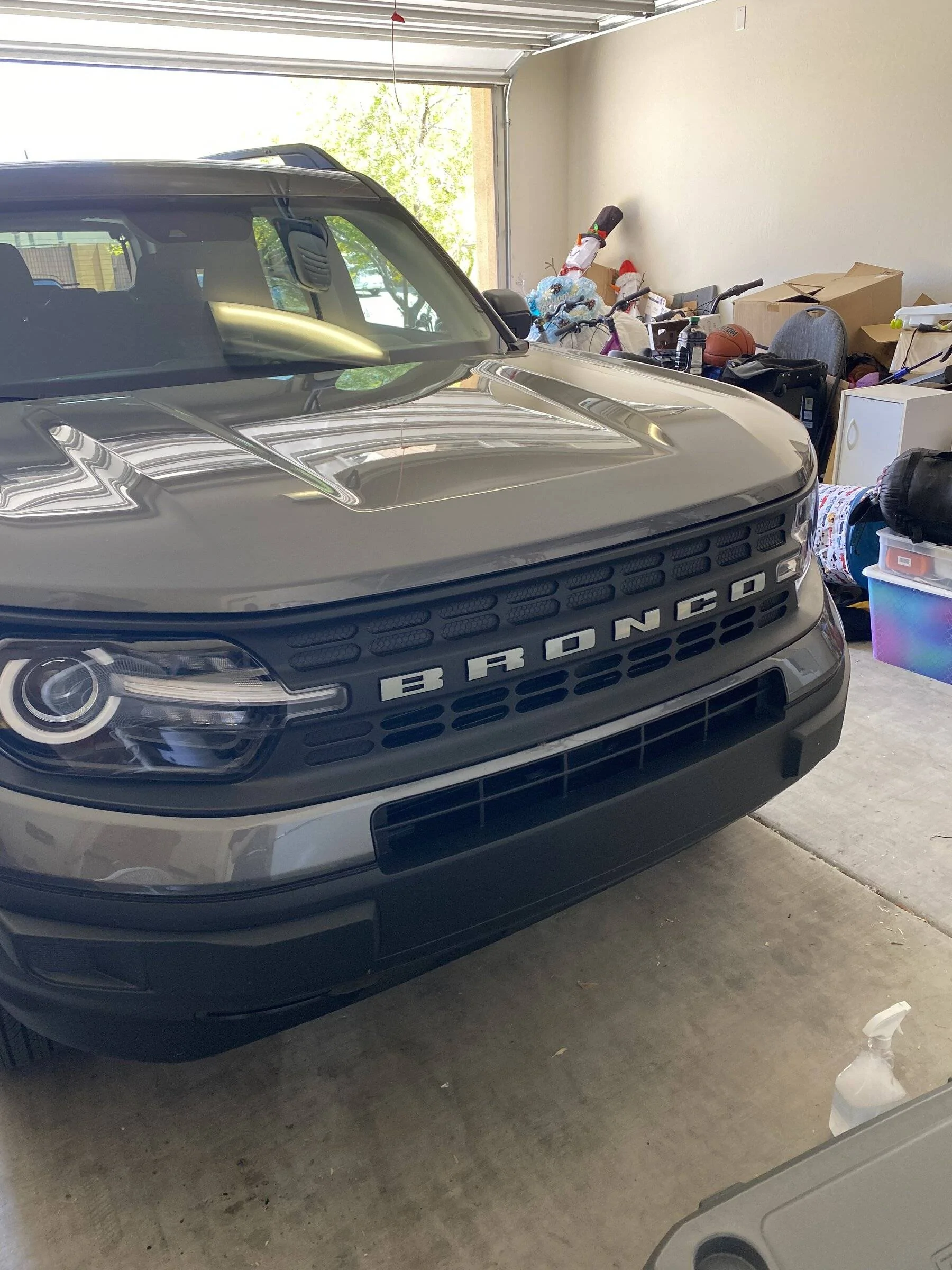 New Bronco Grille Lettering Decal Installed | 2021+ Ford Bronco Sport ...