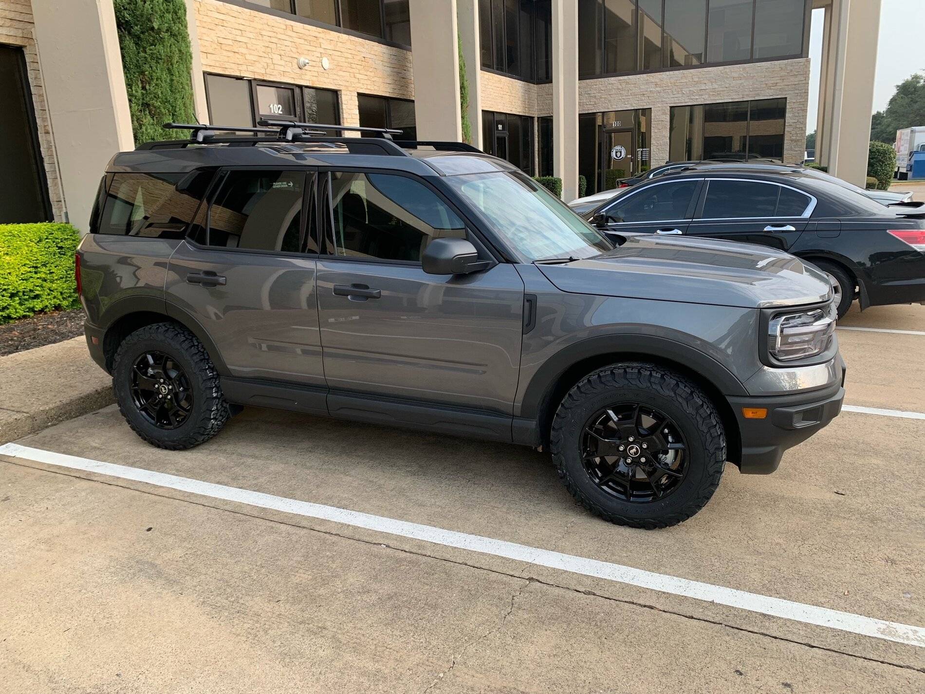 Powdercoated stock wheels and mounted BFG KO2 - 245/65r17 tires | 2021 ...