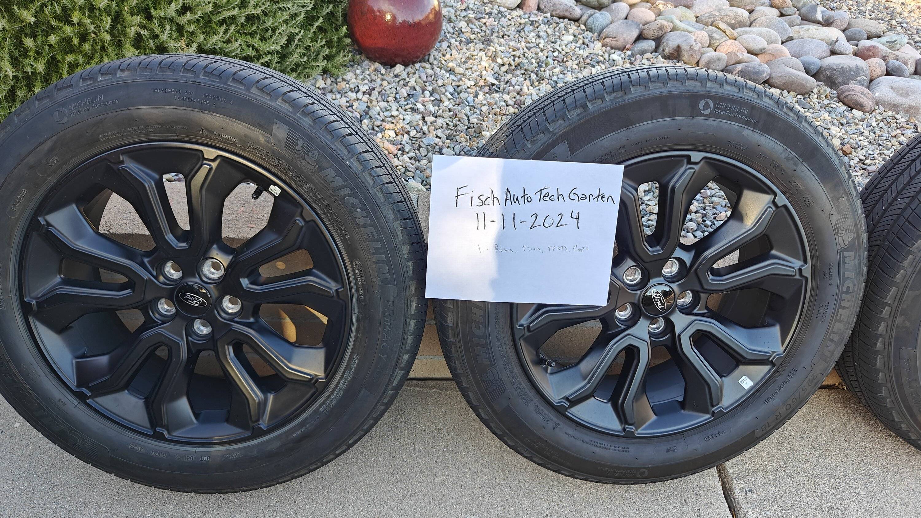 Arizona - SOLD: 2024 Satin Black BAP 18" Wheels w/ Caps and Michelin ...