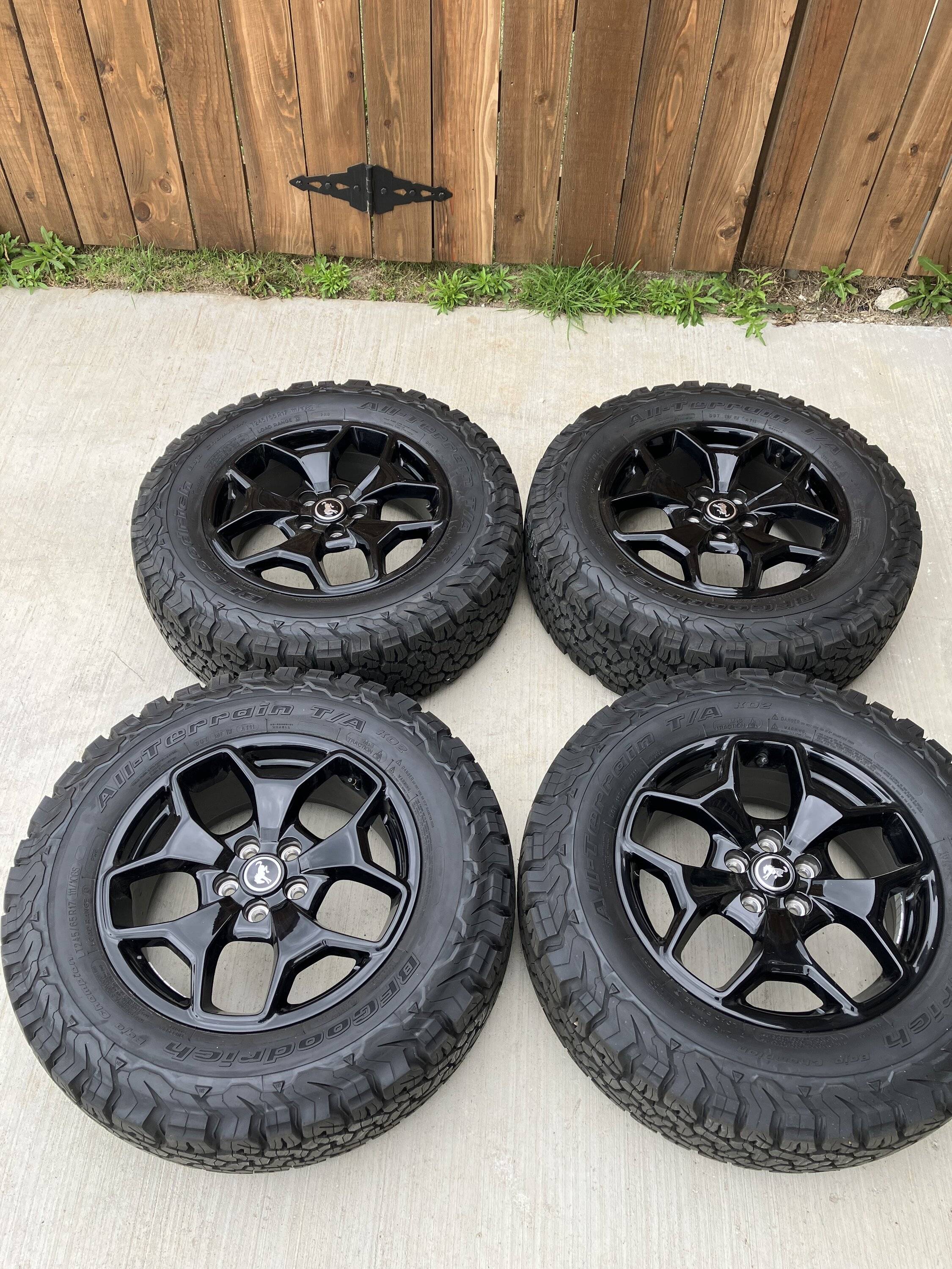Texas - Ford Bronco sport first edition black wheels with bfg k02 245 ...