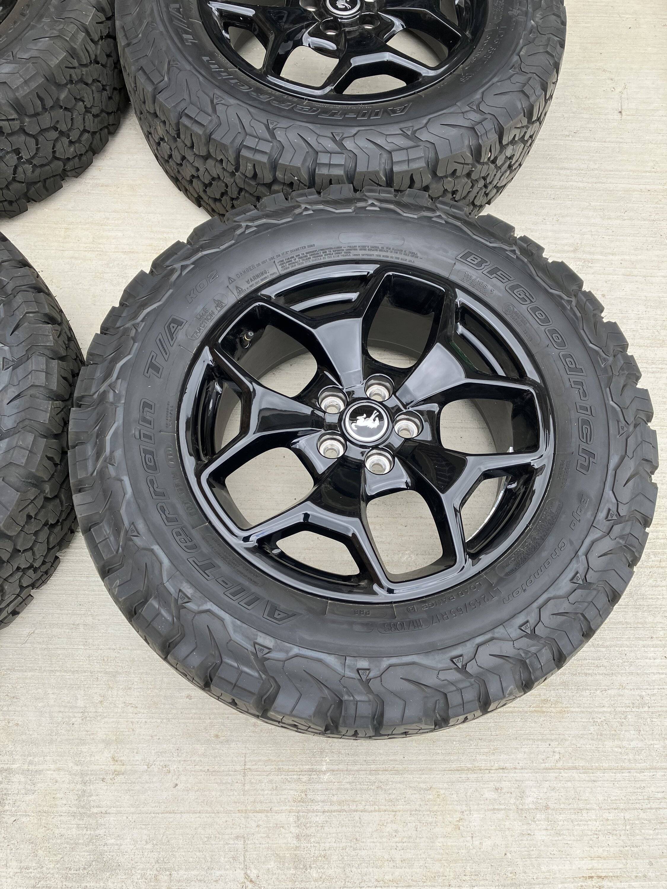 Texas - Ford Bronco sport first edition black wheels with bfg k02 245 ...