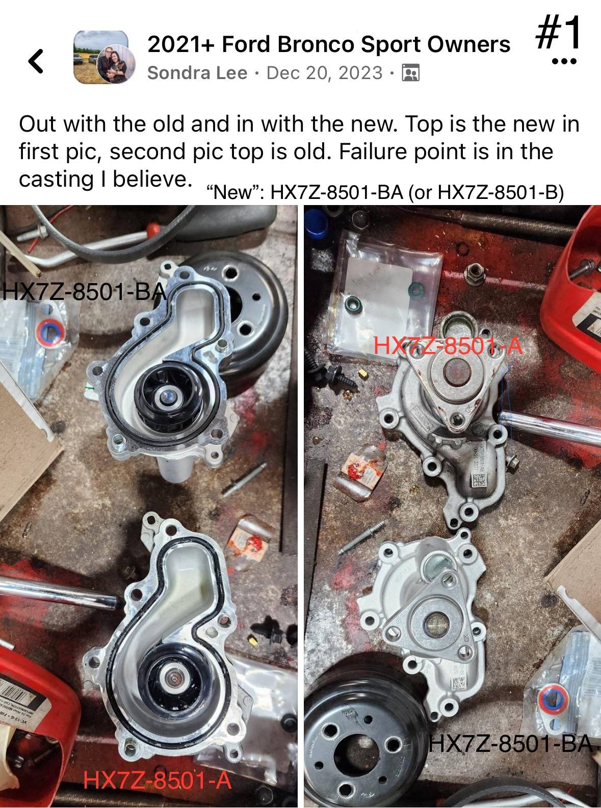 Water pump known issue under warranty no recall | 2021+ Ford Bronco ...