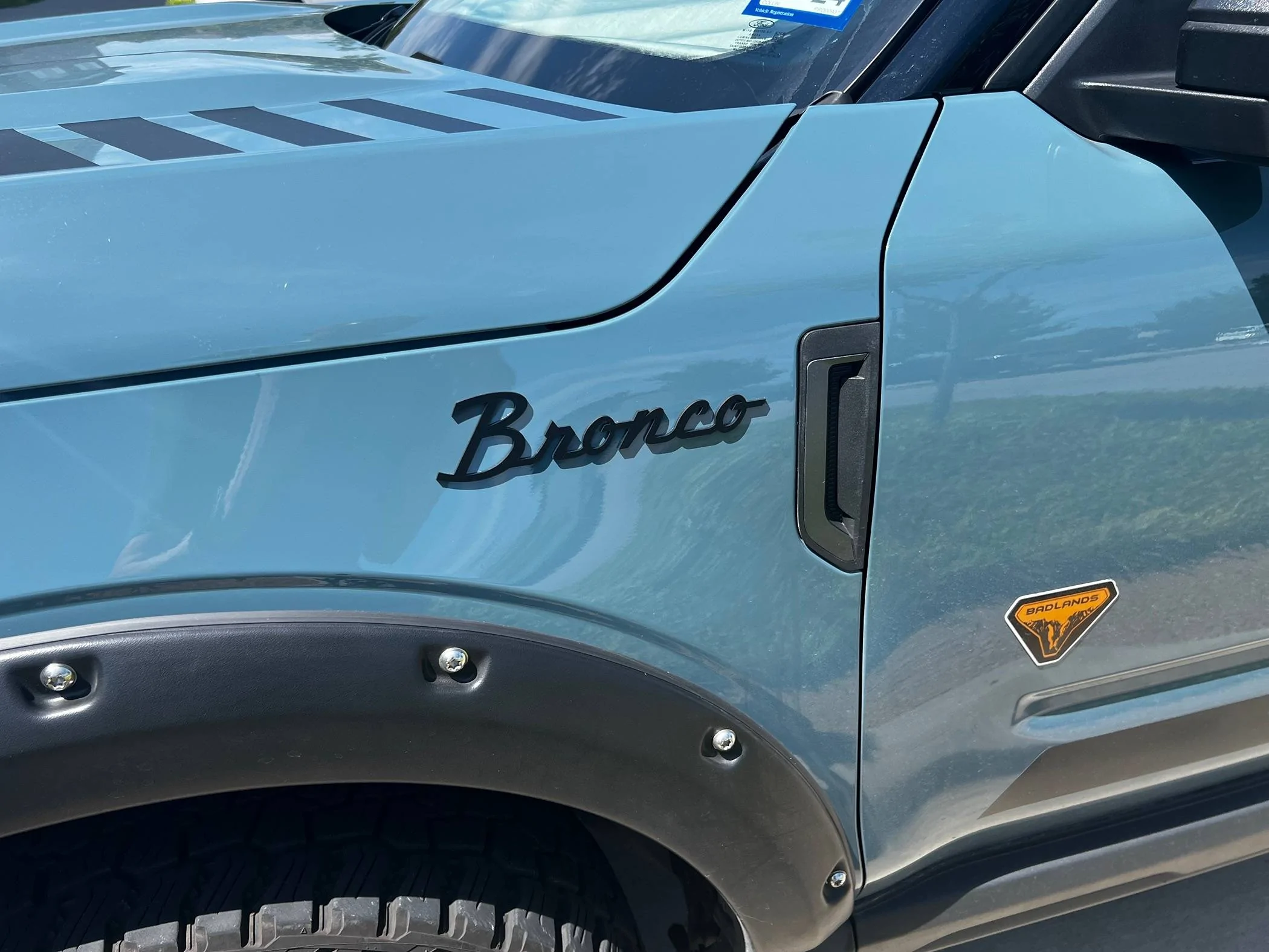 Bronco script emblem | 2021+ Ford Bronco Sport Forum - Broncosportforum.com