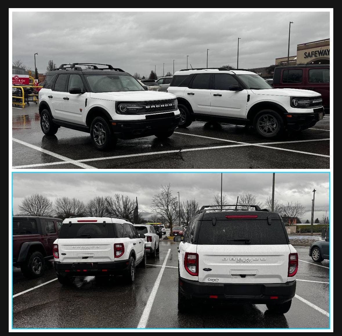Buddies together on a rainy day! | 2021+ Ford Bronco Sport Forum ...