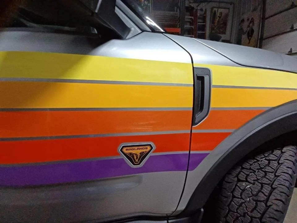 Retro 70's Freewheelin Graphics on Bronco Sport Badlands | 2021+ Ford ...