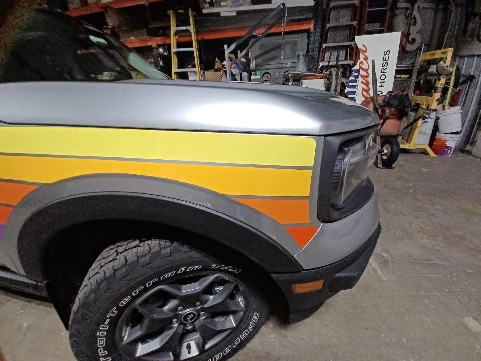 Retro 70's Freewheelin Graphics on Bronco Sport Badlands | 2021+ Ford ...