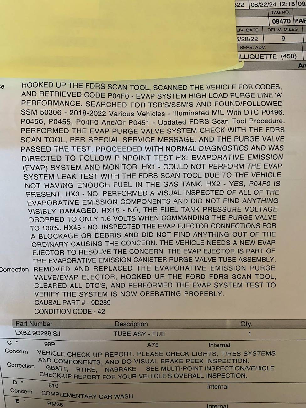 P04F0 CEL Evap System High Pressure Purge Performance 2021 BS | Page 2 ...