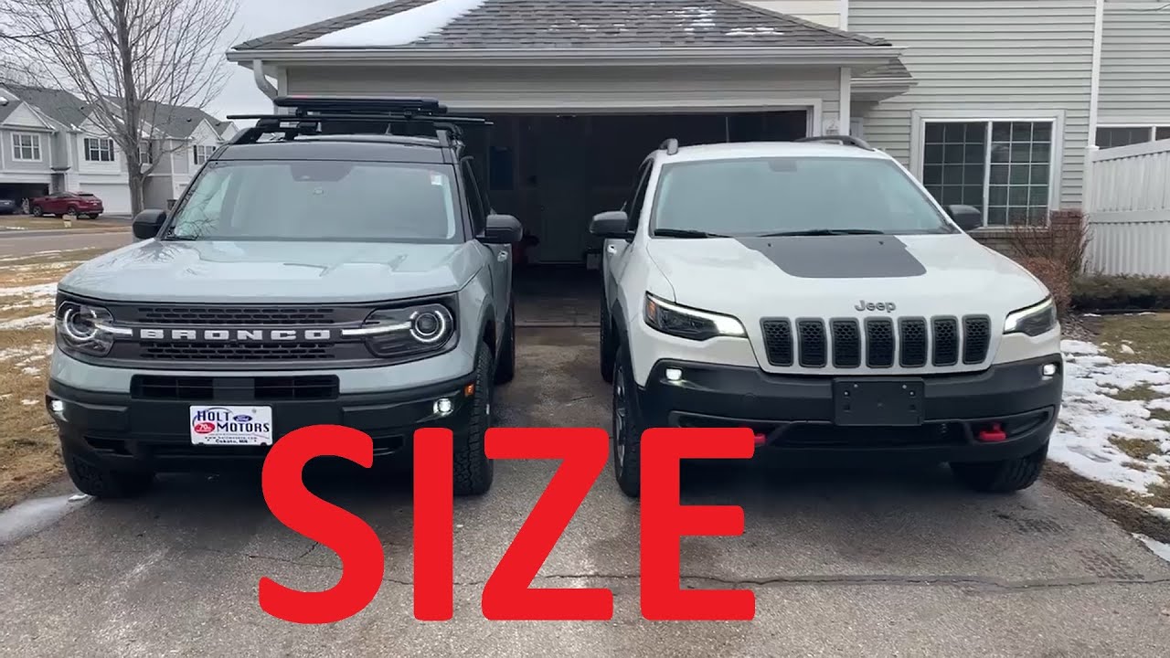 Bronco Sport Badlands vs Cherokee Trailhawk Size comparison | 2021 ...
